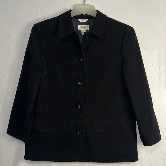 Talbots | Jackets & Coats | Vintage Talbots Petites Womens Black Suede ...